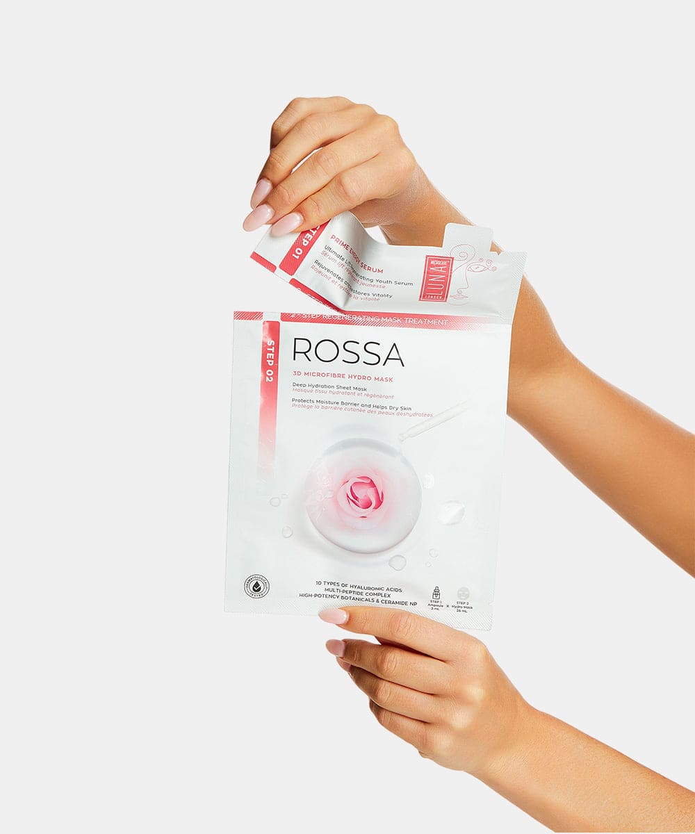 Rossa | Anti-Ageing Serum & Hydrating Sheet Mask | LUNA MICROCARE®